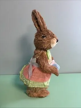 Holiday | Straw Woven Easter Bunny Rabbit Figurine Easter Home Decor ...